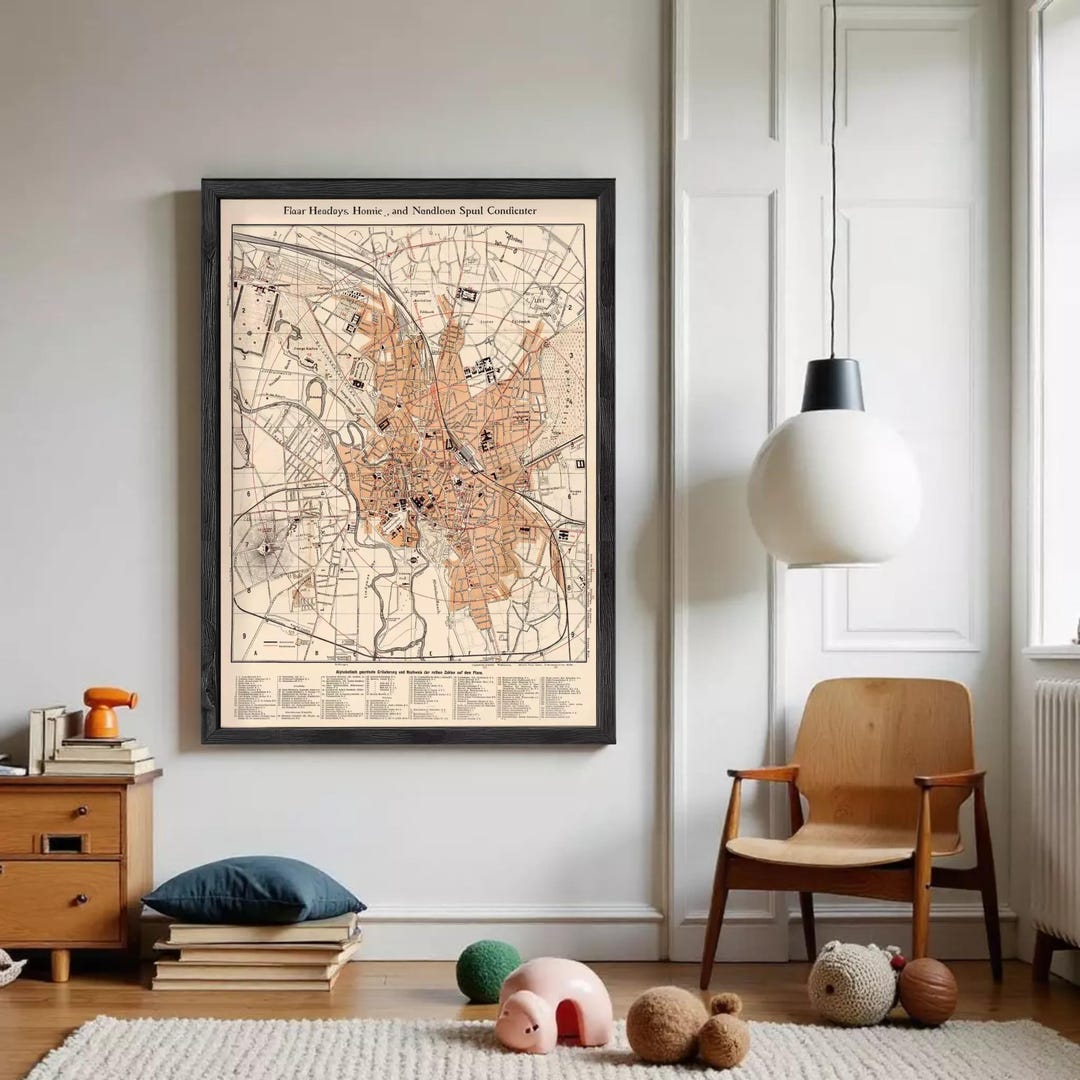 Old Map of Hanover Germany 1890 Hannover | Wall Map Print - Etsy