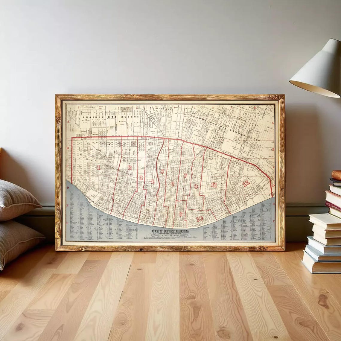 Old Map of Saint Louis City St Louis 1870 Vintage Map | Wall Map Print ...