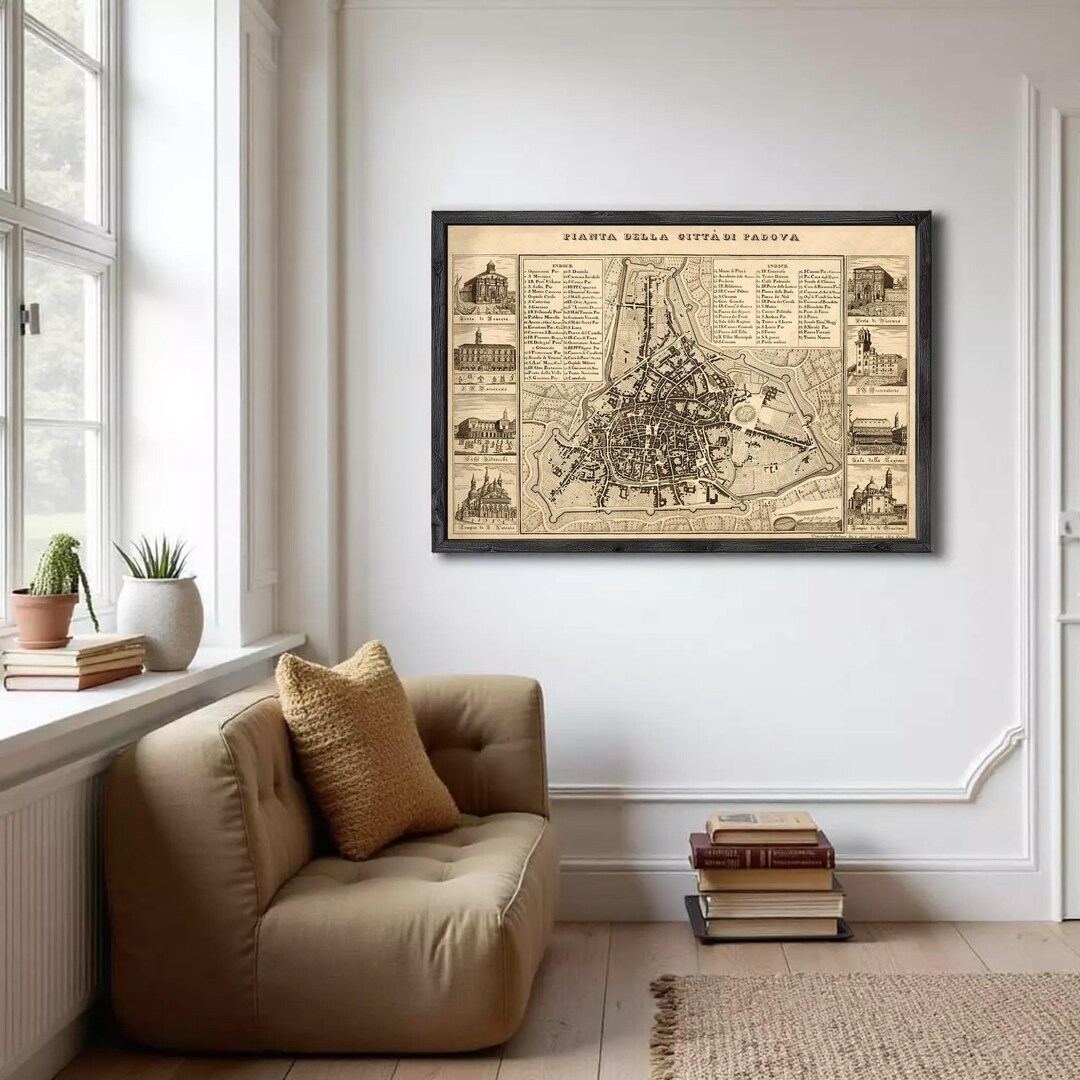 Old Map of Padua Padova Italy 1840 Vintage Map | Wall Map Print - Etsy