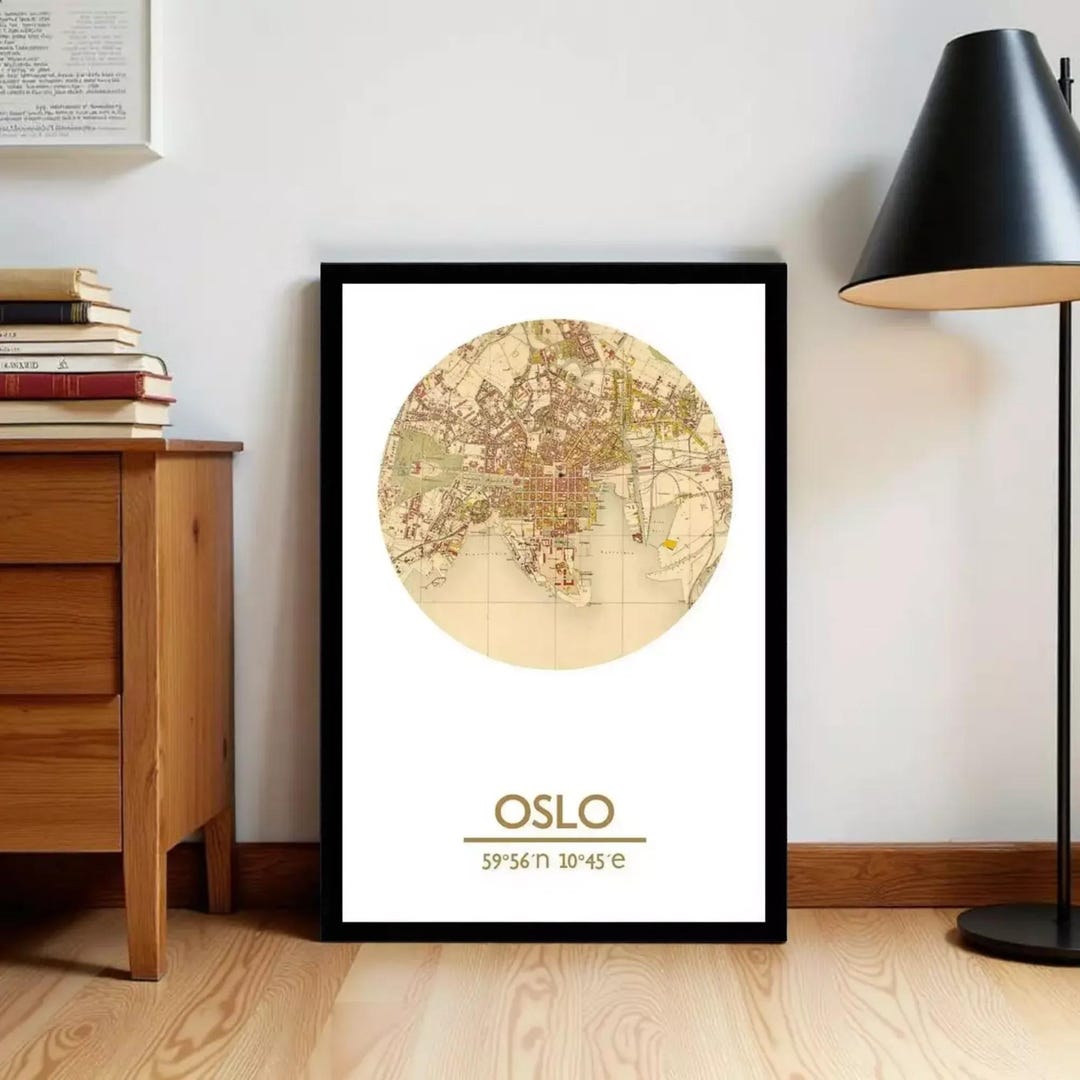Pôster da cidade de Oslo: Arte de parede escandinava - Etsy Portugal