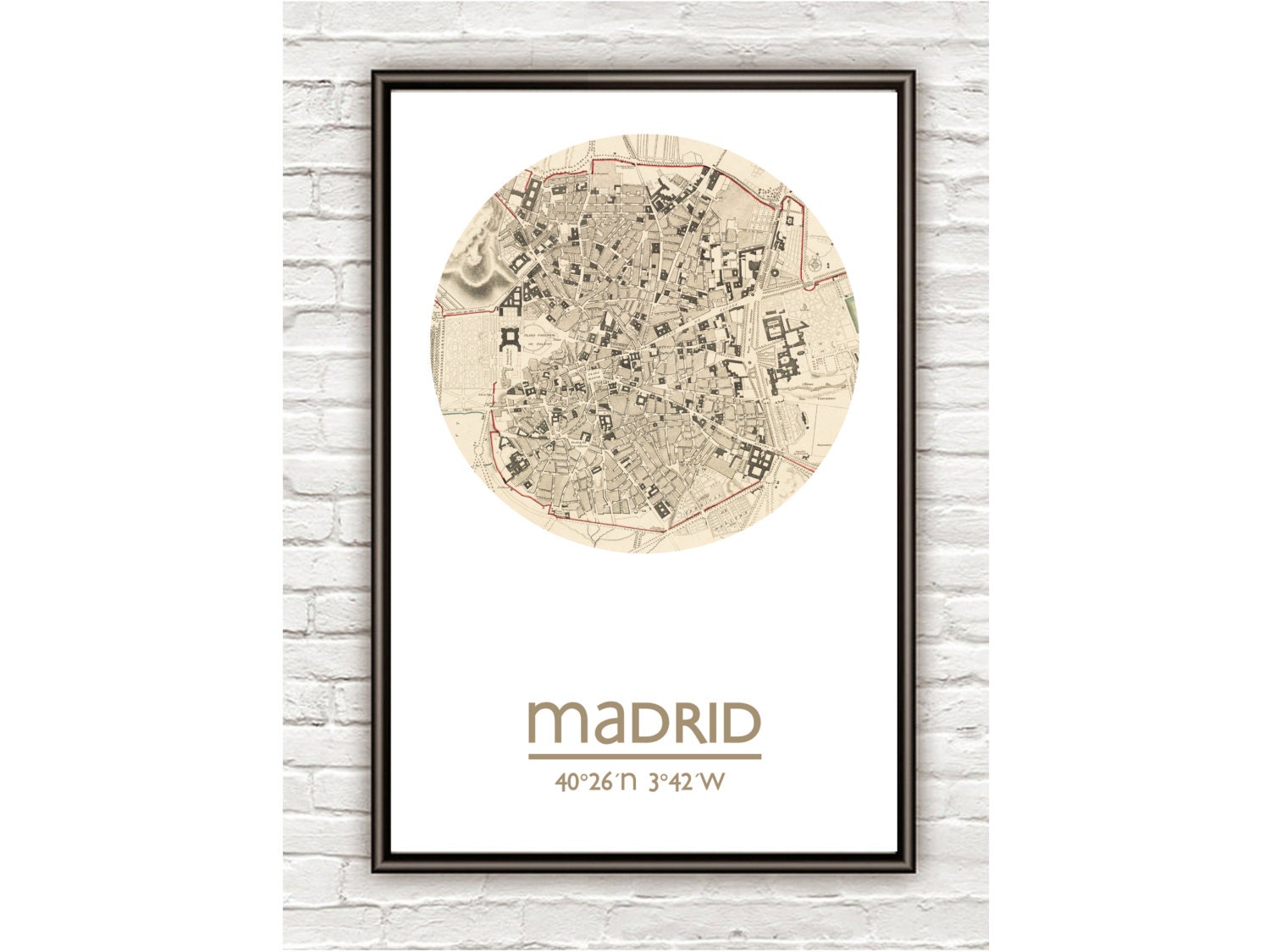 MADRID City Poster City Map Poster Print Vintage Poster - Etsy