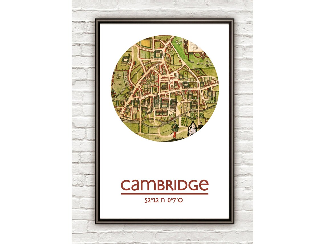 CAMBRIDGE - City Poster - City Map Poster Print | Vintage Poster Wall ...