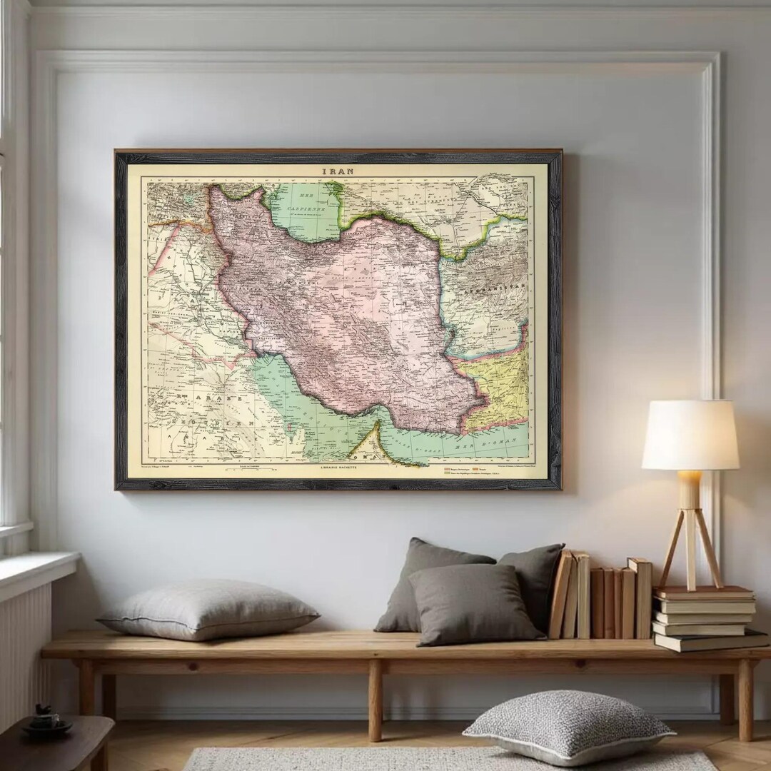 Old Map of Iran 1931 Vintage Map | Wall Map Print - Etsy