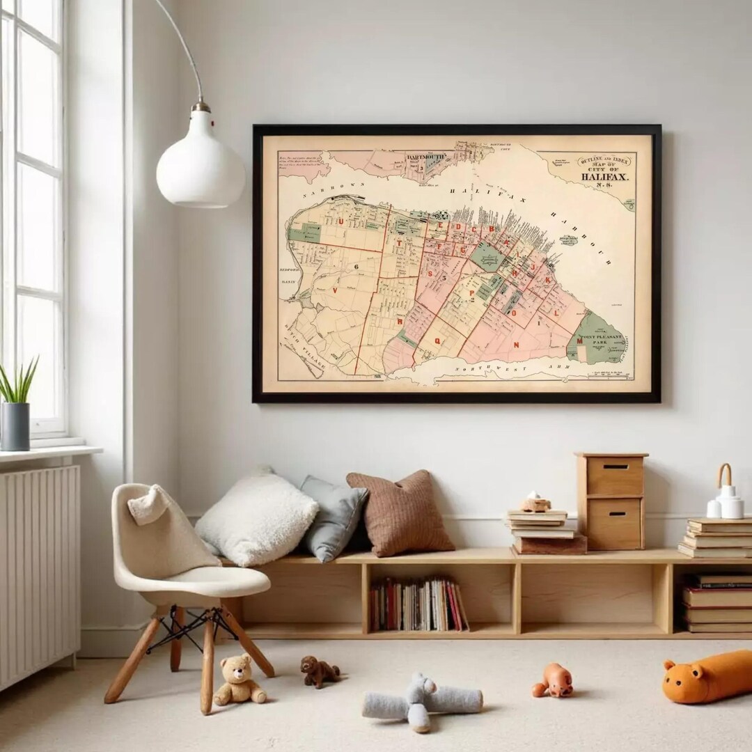 Old Map of Halifax Nova Scotia Canada 1878 Vintage Map | Wall Map Print ...