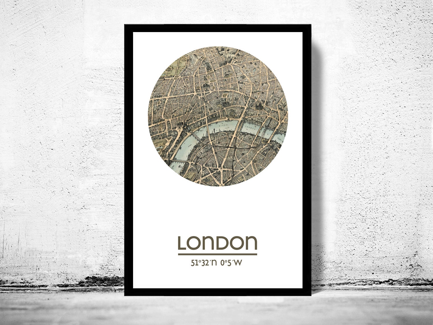 LONDON City Poster 2 City Map Poster Print Vintage - Etsy