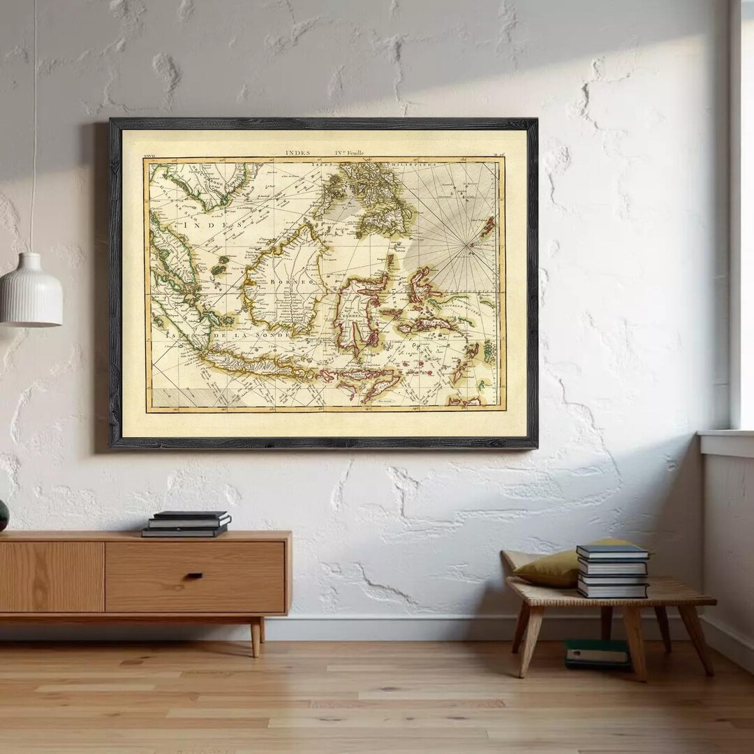 Vintage Indonesia Map Print | 1771 Historical Wall Art - Etsy