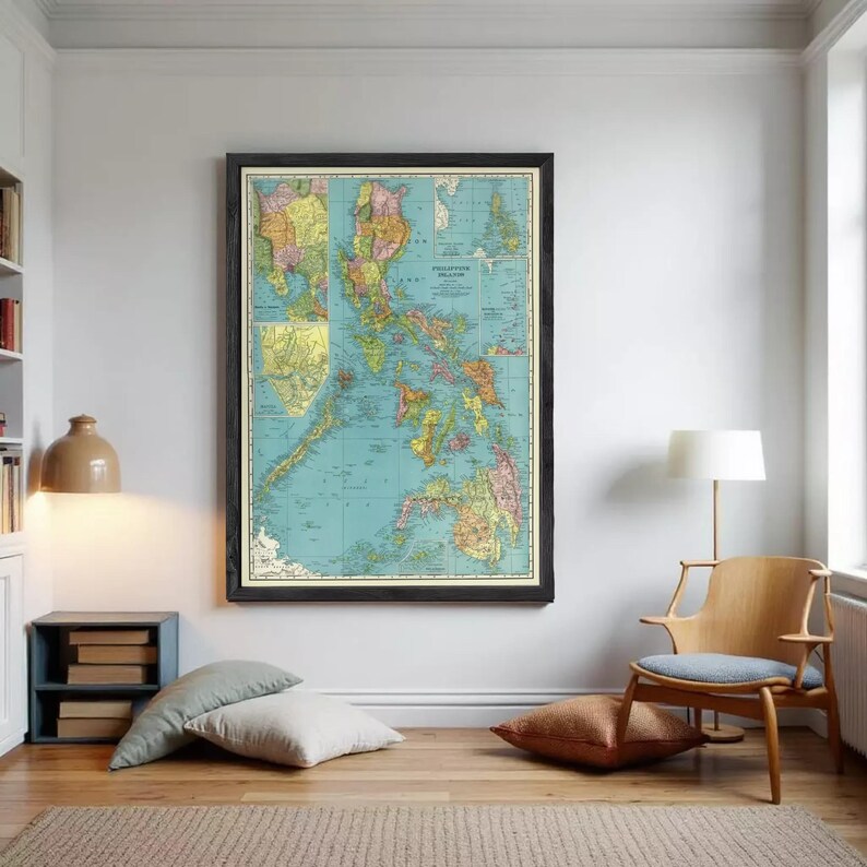 Old Map of Philippine Islands Philippines 1903 Vintage Map | Wall Map ...