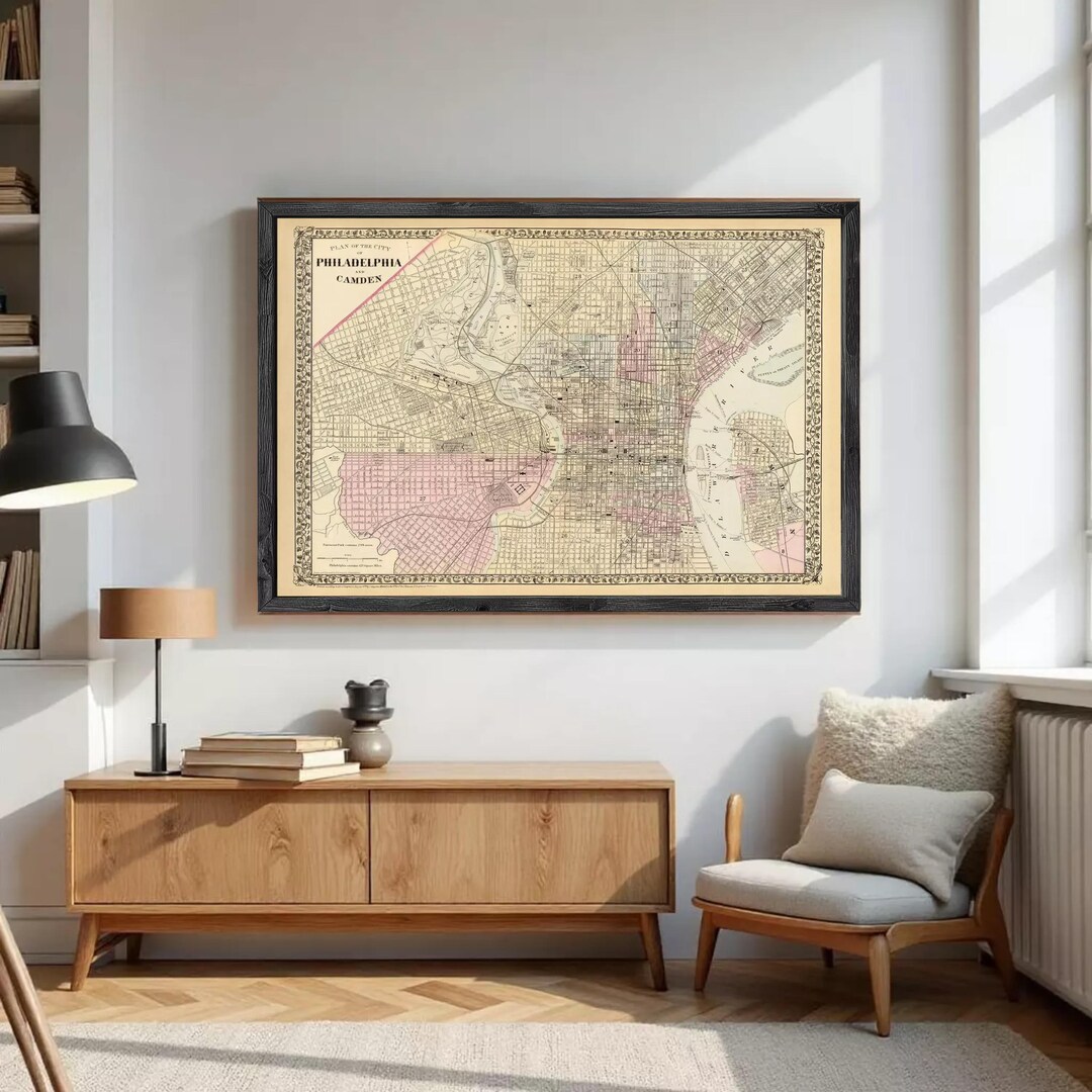 Old Map of Philadelphia 1880 Vintage Map | Wall Map Print - Etsy