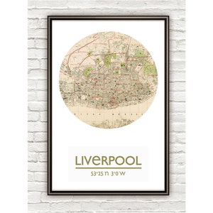 LIVERPOOL City Poster City Map Poster Print Vintage Poster Wall Art ...