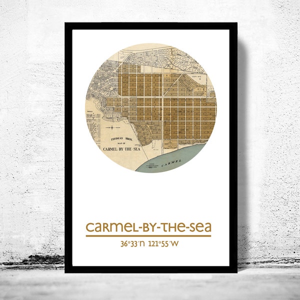 Vintage carmel print - Etsy Nederland