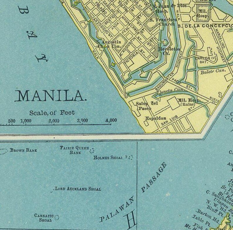 Old Map of Philippine Islands Philippines 1903 Vintage Map | Wall Map ...