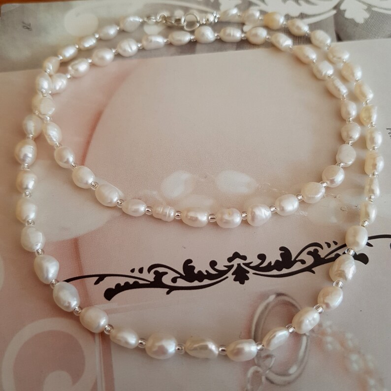 Baroque Freshwater Pearl Necklace Choker Simple Small Real Etsy