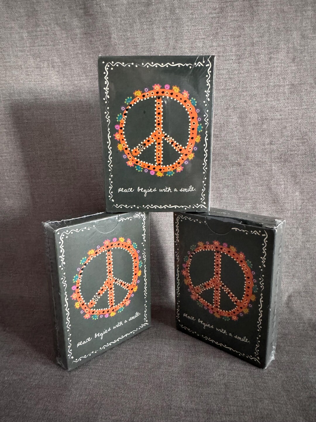 Natural Life Peace Sign Playing Cards (3 Decks) - New in Cellophane - Etsy