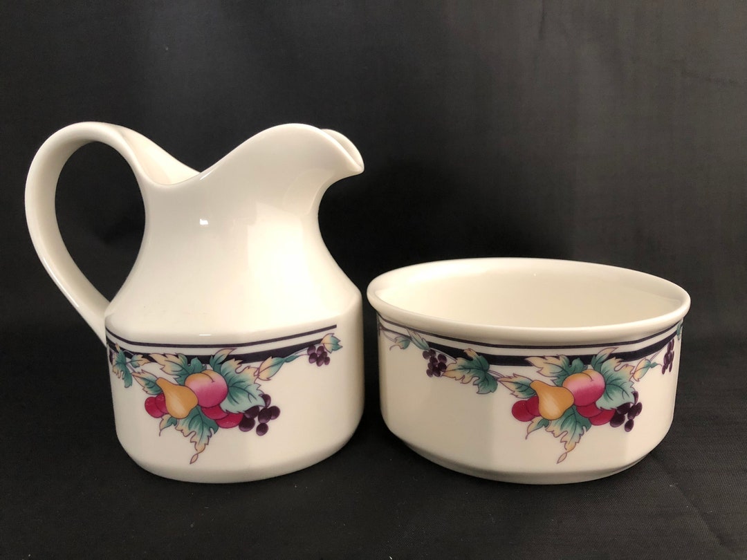 ROYAL DOULTON Autumn's Glory Creamer Pitcher and Open Sugar Pair ...