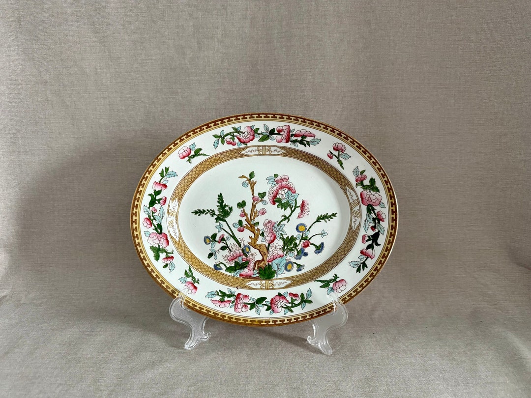 Antique S. Hancock & Sons Indian Tree Serving Platter - Etsy