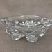DAUM French CRYSTAL Spade Leaf Candy or Nut Bowl Dish Heavy Clear Glass ...