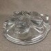 DAUM French CRYSTAL Spade Leaf Candy or Nut Bowl Dish Heavy Clear Glass ...