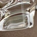 DAUM French CRYSTAL Spade Leaf Candy or Nut Bowl Dish Heavy Clear Glass ...