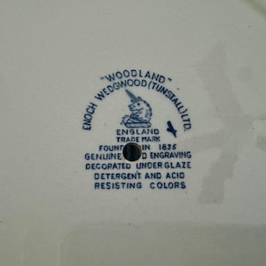 ENOCH WEDGWOOD "woodland" Dinner Size Plate W Hole Ready for Handle ...