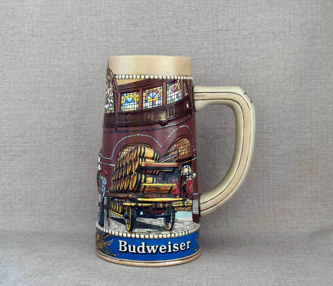 Vintage Budweiser Clydesdale Stables Beer Stein - Landmark Series B - Etsy