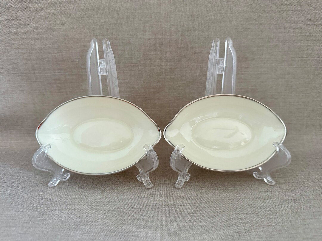 PAIR LENOX Small Dishes Multipurpose for Sauces Trinkets Etc Solitaire ...