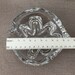 DAUM French CRYSTAL Spade Leaf Candy or Nut Bowl Dish Heavy Clear Glass ...