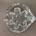 DAUM French CRYSTAL Spade Leaf Candy or Nut Bowl Dish Heavy Clear Glass ...
