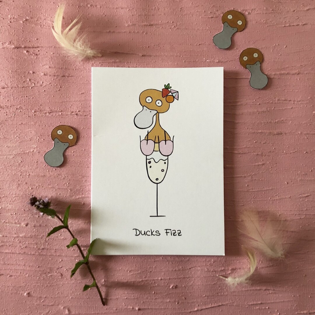 Ducks Fizz Greeting Card Celebration Card Birthday Card Occasion Card ...