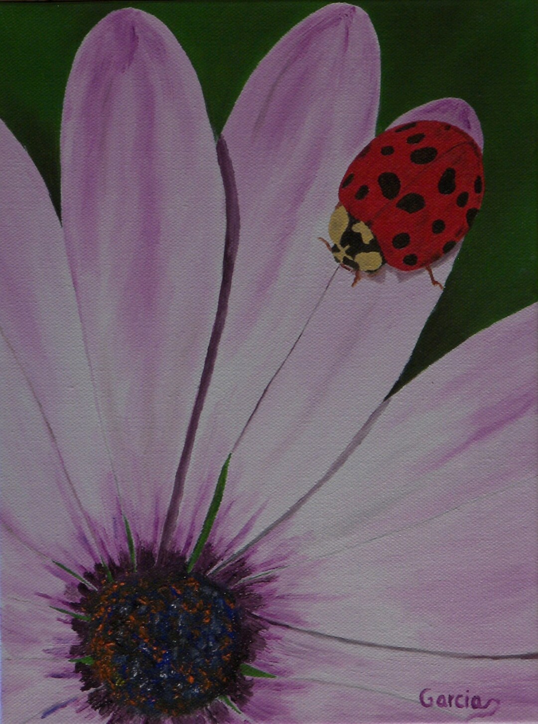 Ladybug Oil Painting, Ladybug Painting, Bug, Original Oil Painting ...
