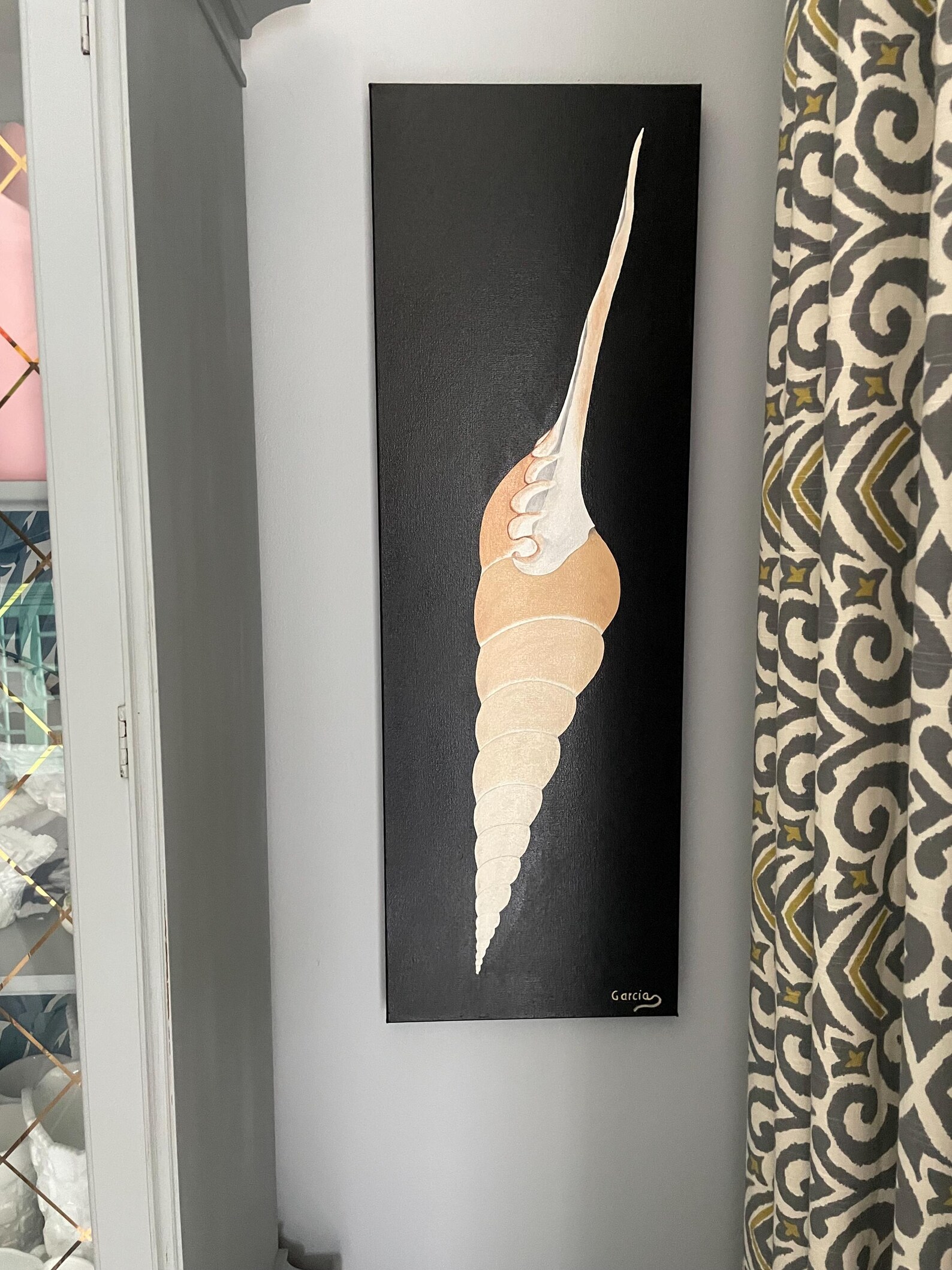 Tibia Fusus Sea Shell Oil Painting (12" X 36") - Etsy