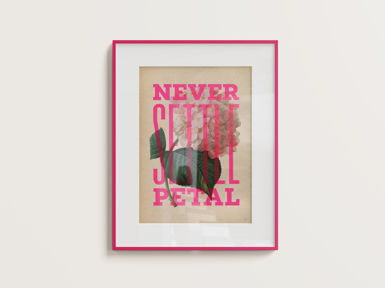 A4 Never Settle Petal Screen Print - Etsy