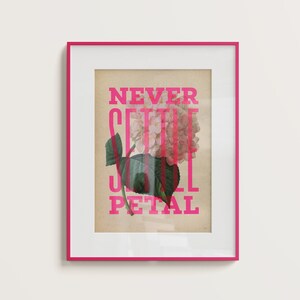 A4 Never Settle Petal Screen Print - Etsy