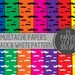 Mustache Digital Paper, Paper Pack, Digital Scrapbooking, Mustache ...