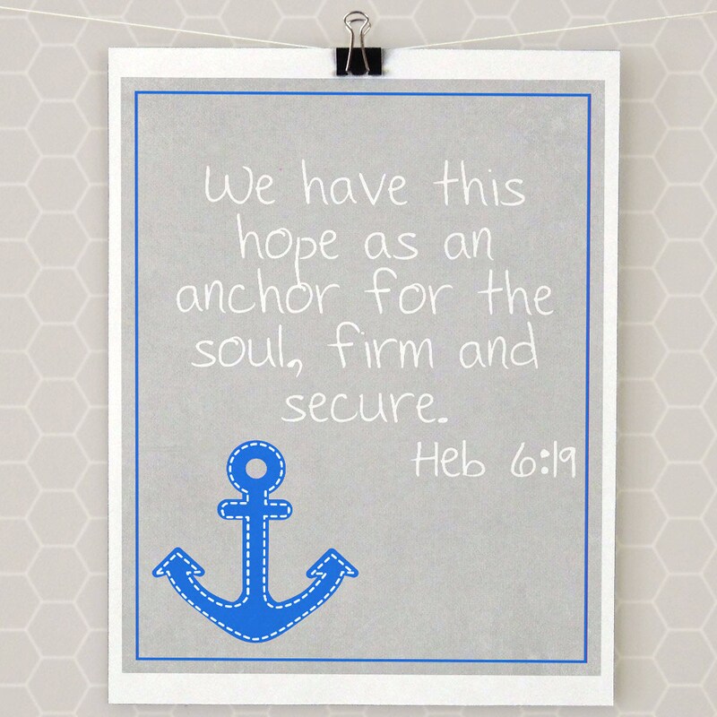 Anchor Bible Verse - Etsy