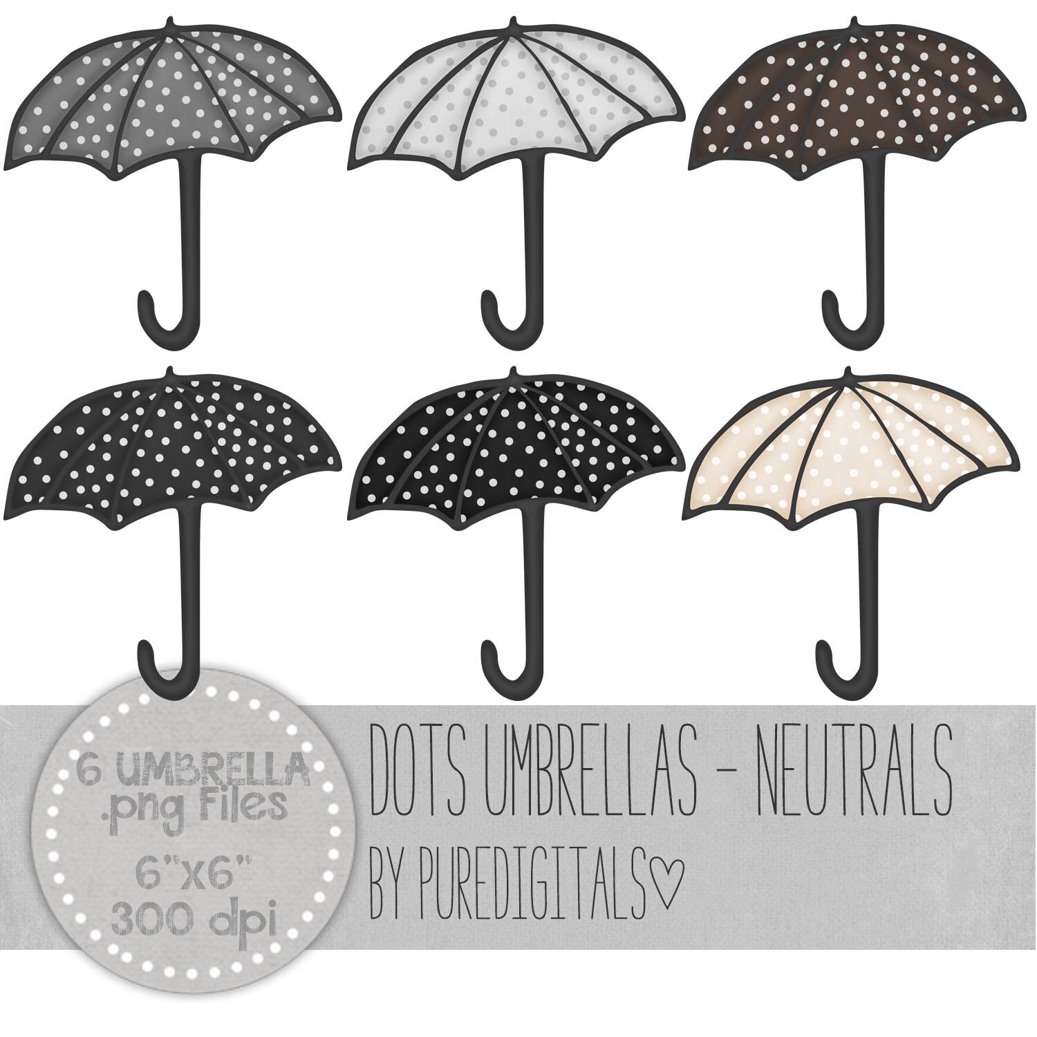 Umbrella Clip Art, Umbrella PNG, Digital Scrapbooking, Scrapbooks ...