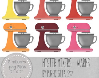 Vintage Kitchen Clip Art Baking Digital Hand-Drawn