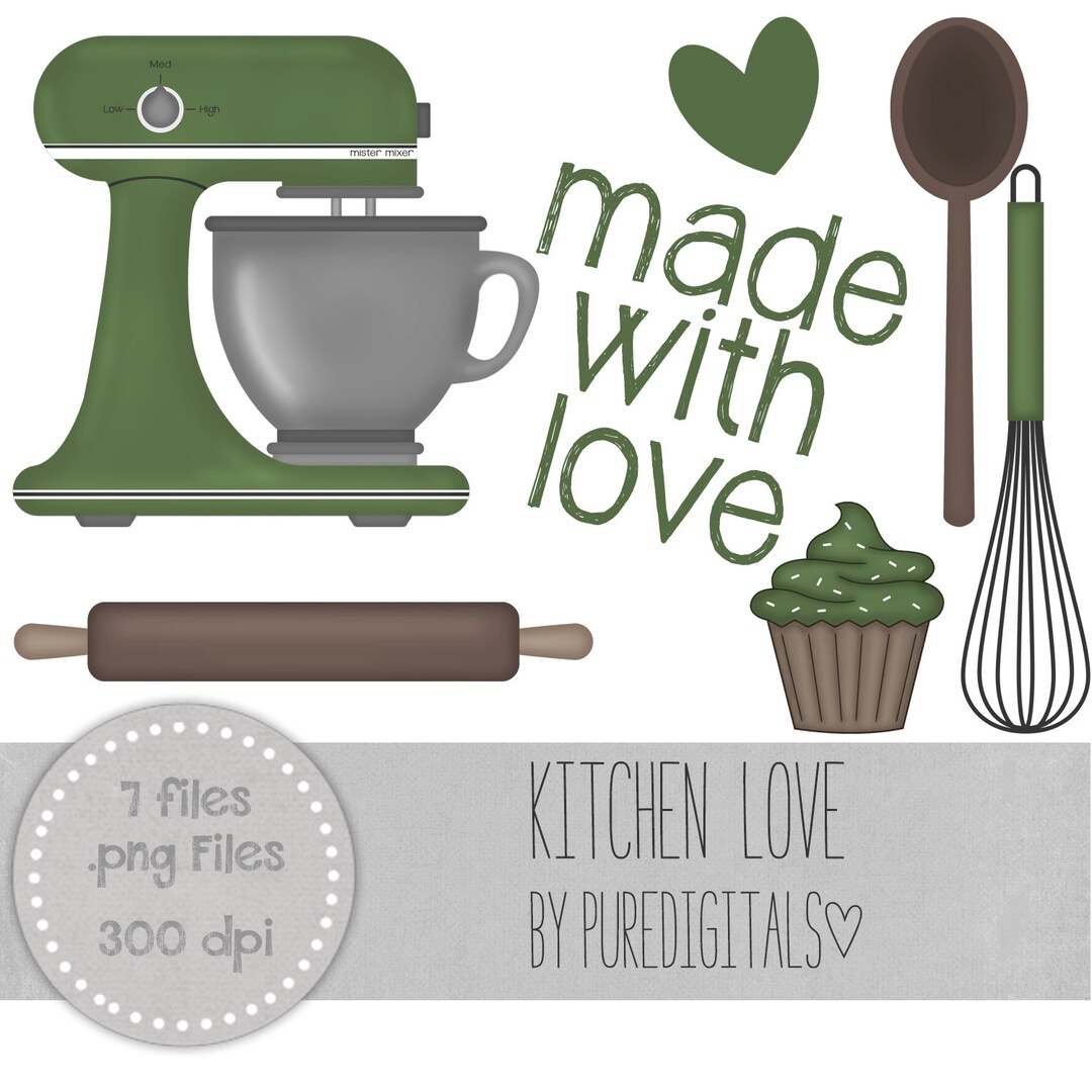 Kitchen Clip Art, Mixer Clip Art, Baking Clip Art, Cupcakes, Digital ...