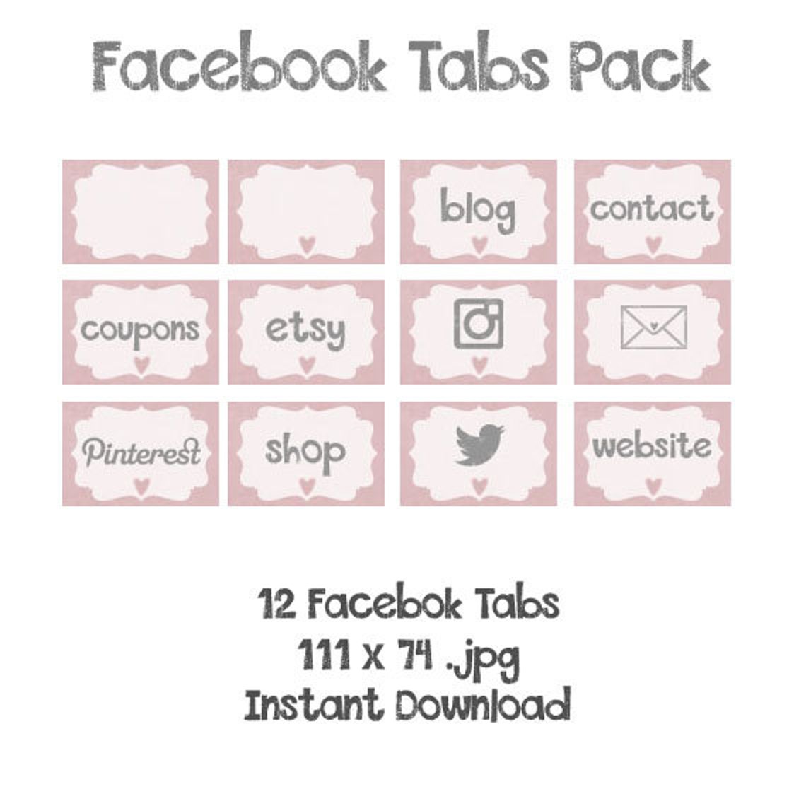 Facebook Tabs, Social Media Icons, Blog Buttons, Timeline Tab Images ...