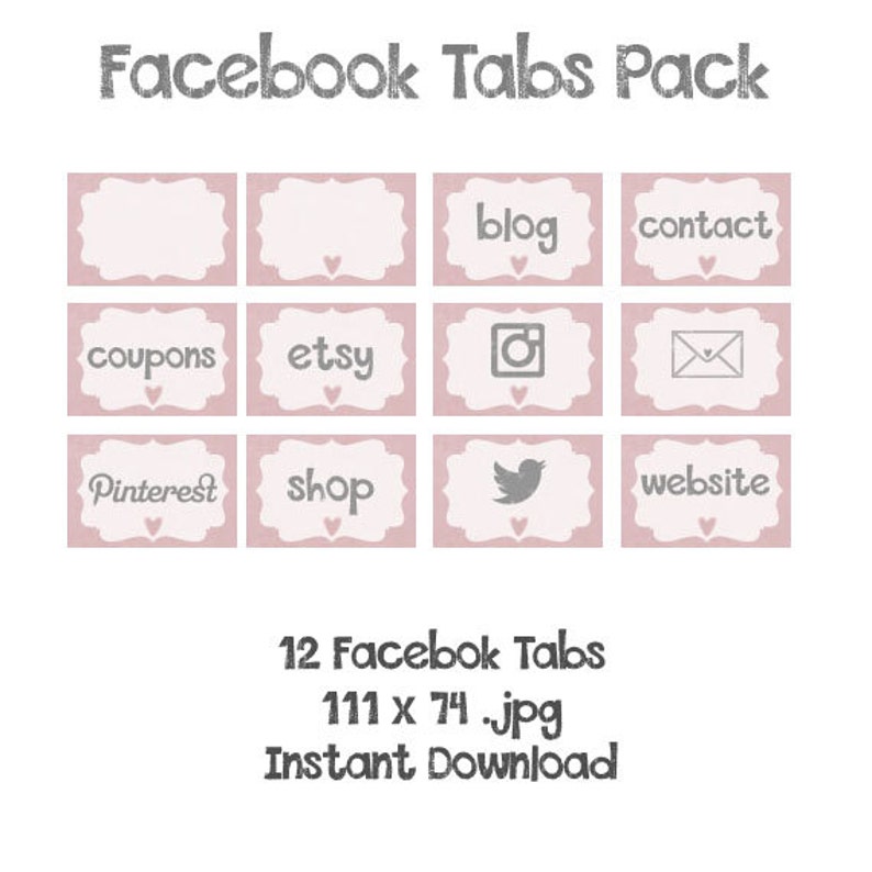 Facebook Tabs, Social Media Icons, Blog Buttons, Timeline Tab Images ...