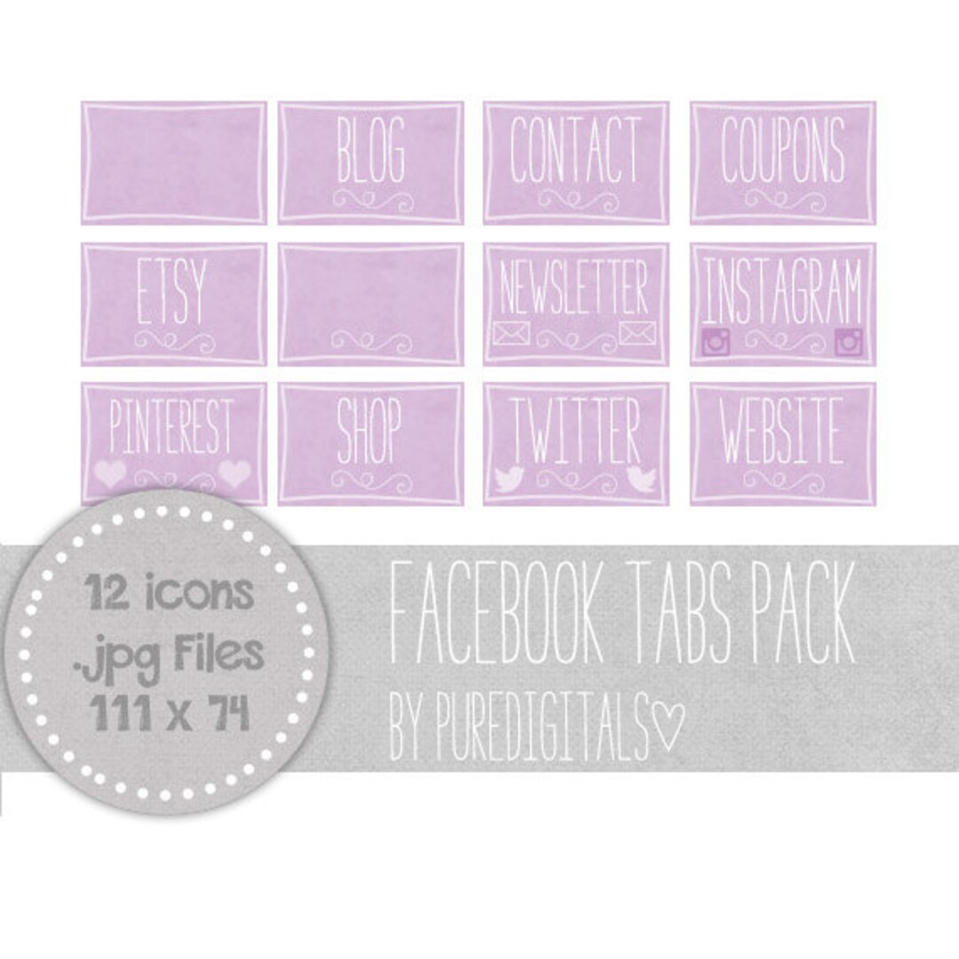 Facebook Tabs, Social Media Icons,blog Buttons,timeline Tab Images ...