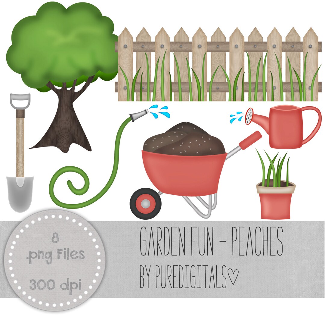Garden Clip Art, Gardening Clip Art, Tree Clip Art, Fence Clip Art ...