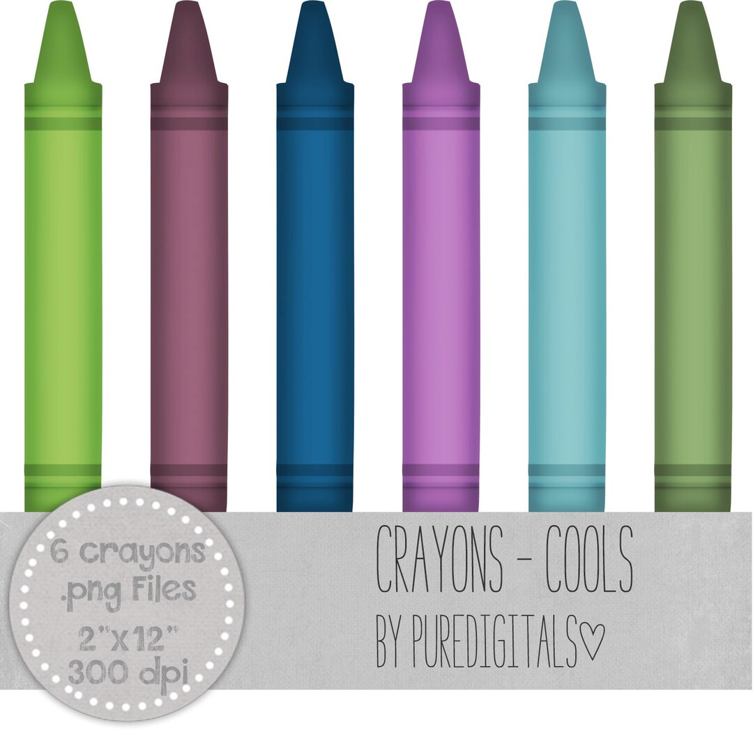 Crayons Clip Art, Crayons PNG, Digital Scrapbooking, Scrapbooks ...