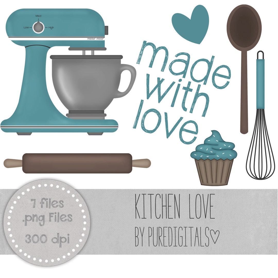 Kitchen Clip Art, Mixer Clip Art, Baking Clip Art, Cupcakes, Digital ...