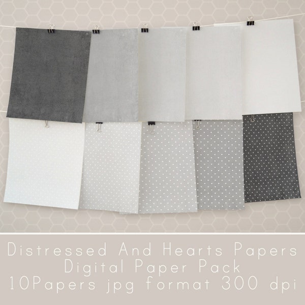 Grey Paper Pack - Etsy