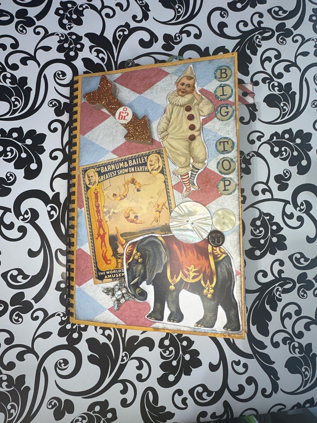 BIG TOP Vintage Circus Theme Junk Journal Altered Envelope Album ...
