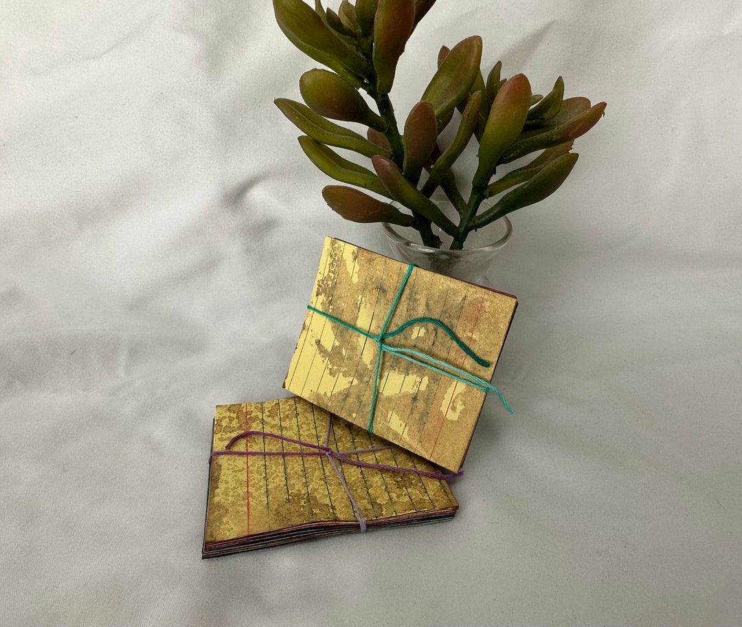 Altered Mini Index Cards- 25 Pack, 5 Colors, Vintage Style, Stained ...