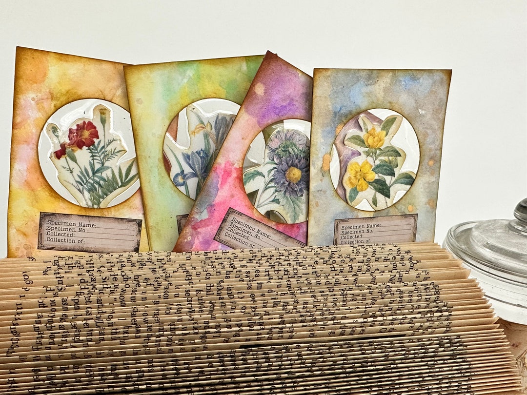 Faux Vintage Specimen Cards 4 Pack, Altered Art, Junk Journals ...