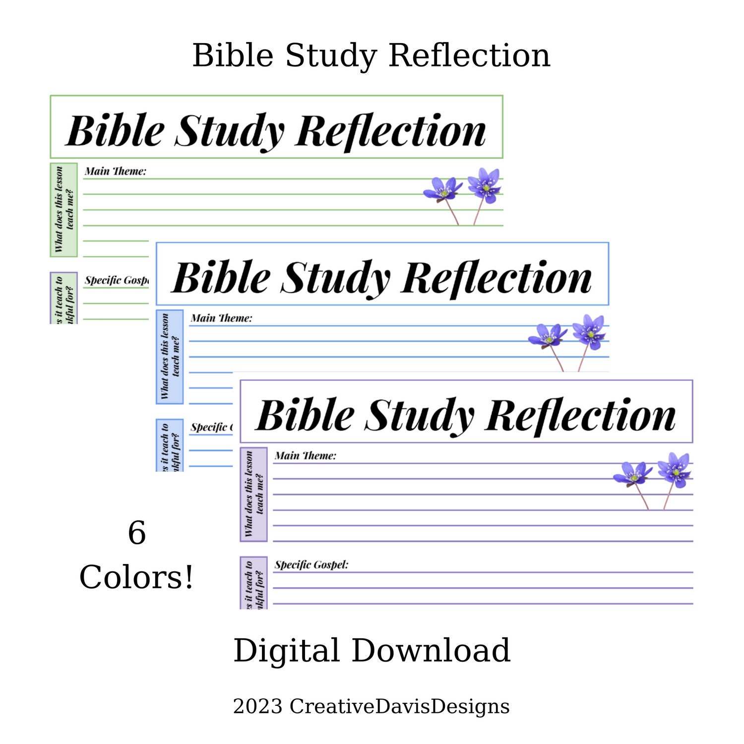 Bible, Study, Reflection, Notes, Digital, Download - Etsy