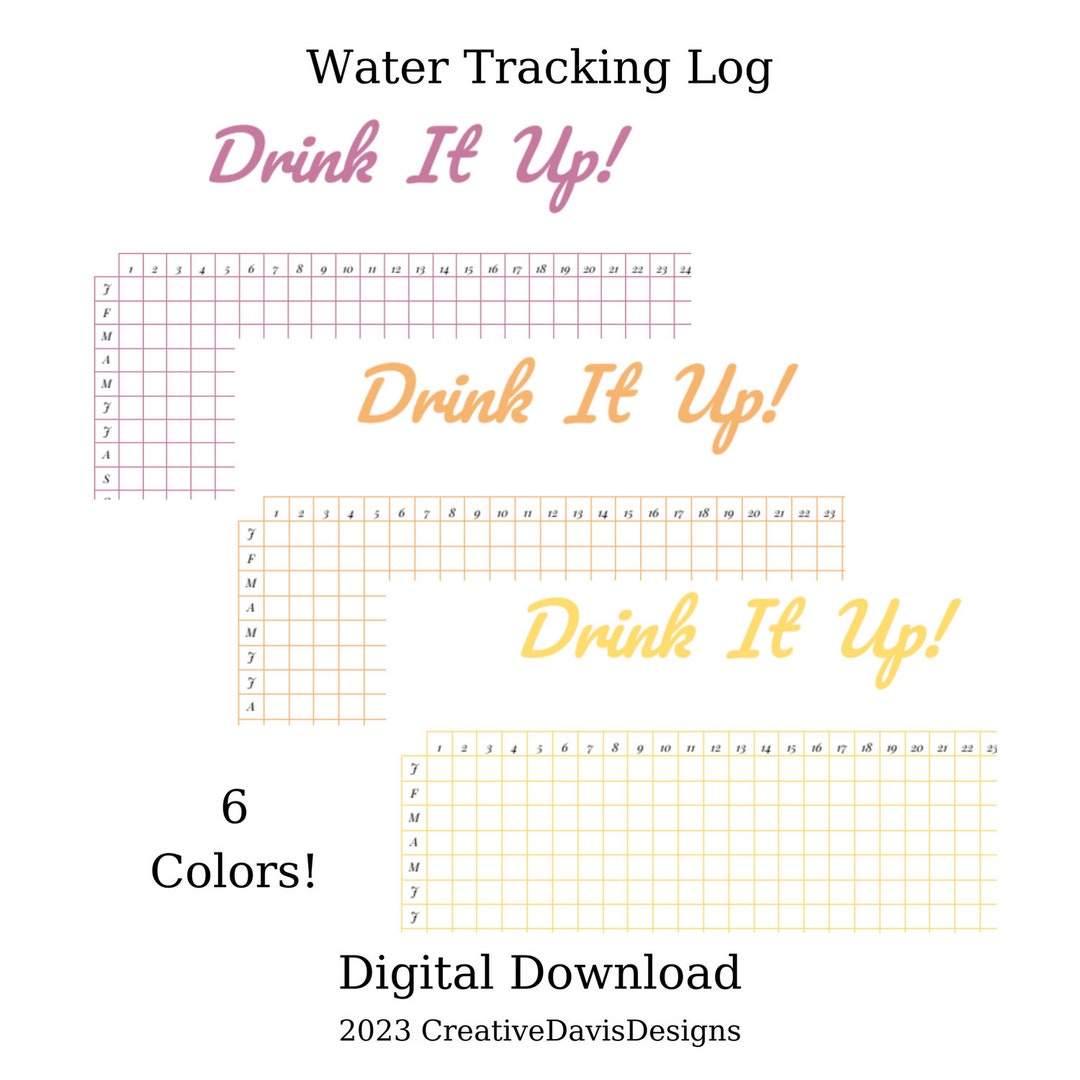 Water, Tracker, Log, Chart, Exercise, Health, Weight, Management ...