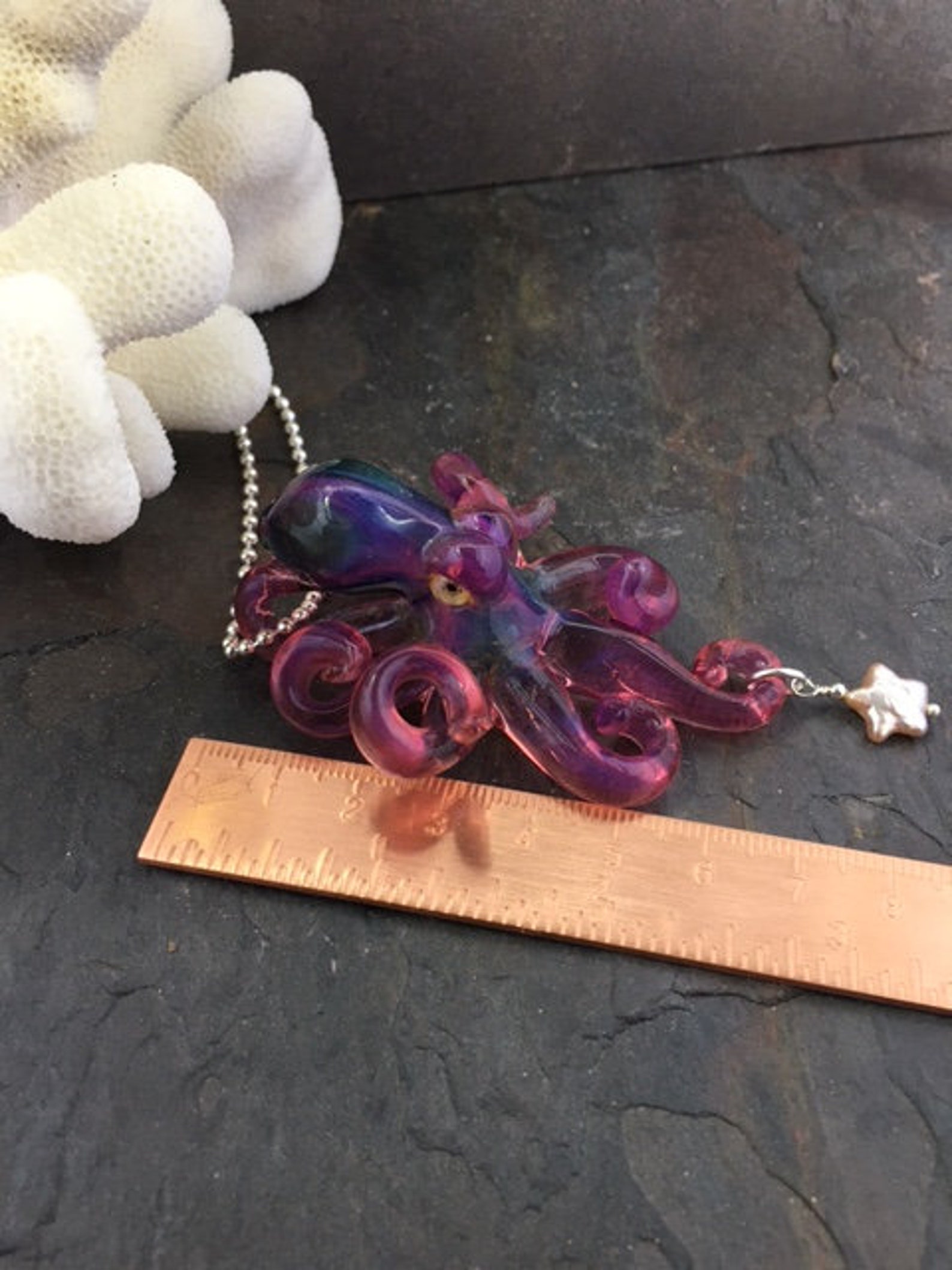 The Telemagenta Pearl Kraken Collectible Wearable Boro Glass - Etsy